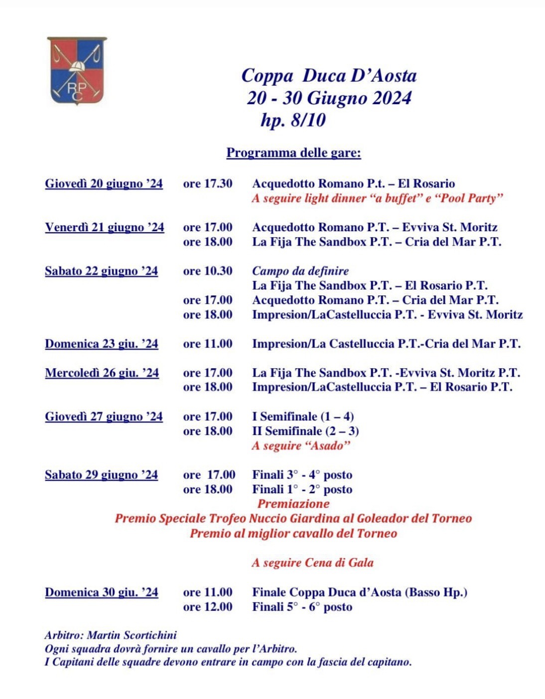 All Set For The Coppa Duca D'Aosta Polo Cup At Roma Polo Club — PoloHUB